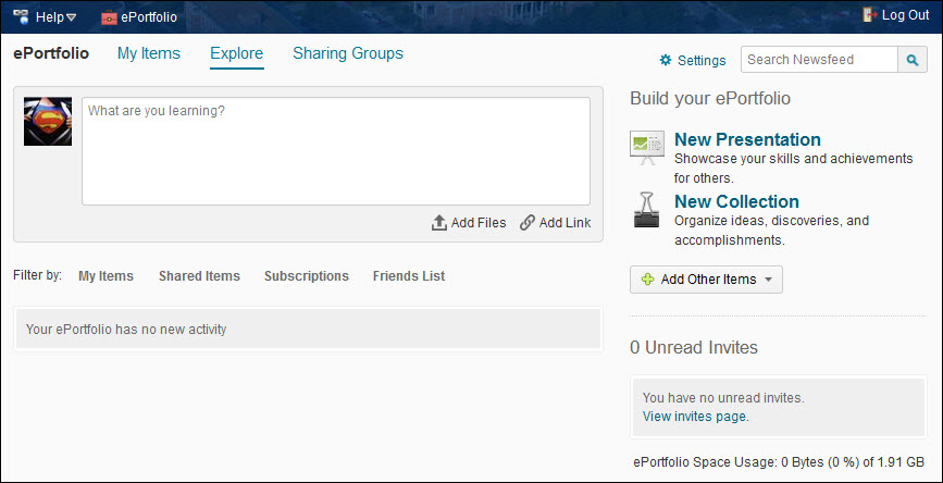 ePortfolio for Students